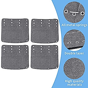 RV Step Covers 4 Pack - 22 inch Wide Camper Step Covers Fit 8-11 inch RV Stairs,RV Step Rugs with Install Hooks,Make Your RV Safe and Cleaner with RV Stair Covers,Grey