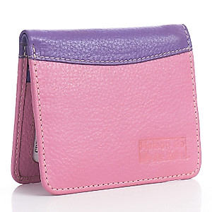 Scarlette Lafleur Womens Wallet with Rfid Wallet Women can be Secure Genuine Leather Ladies Wallet Wristlet Girls Wallet Pink Purple Bifold Women's Wallets Compact Id Card Holder