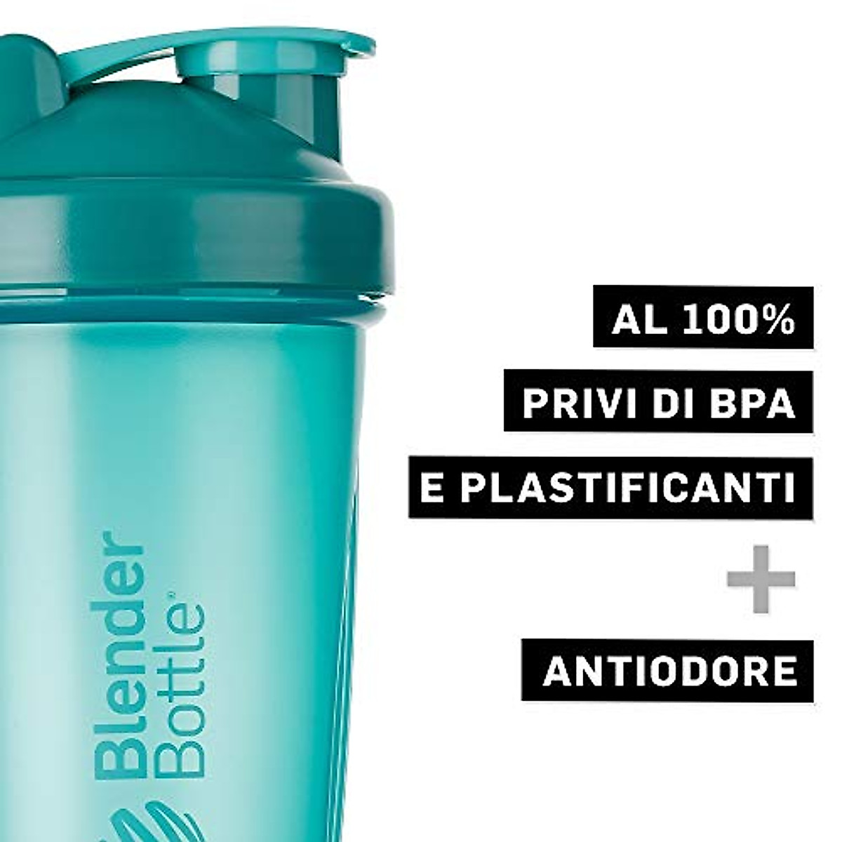 Blender Bottle Classic Shaker cup/Diet Shaker/Protein Shaker with Blenderball / 820ml - teal