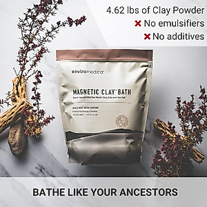 Magnetic Bentonite Clay Detox Bath – Sodium & Calcium Bentonite, & Himalayan Salt – Healing Clay to Remove Environmental Toxins for a Whole Body Detox – Health & Beauty Clay by Enviromedica