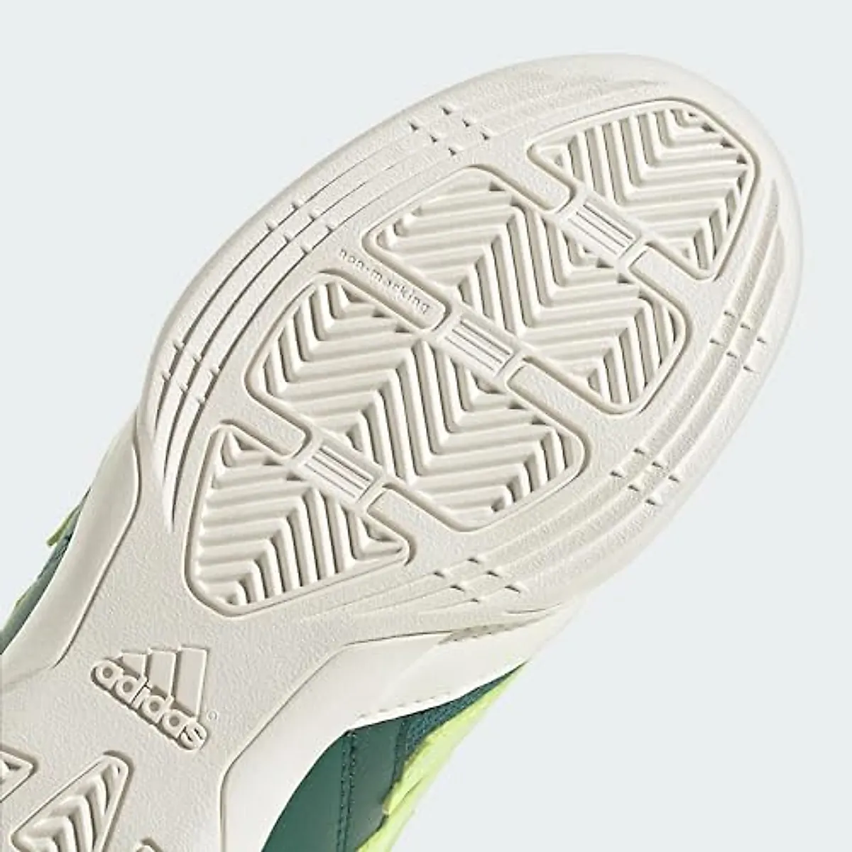 adidas Super Sala 2 Sneaker, Collegiate Green/Pulse Lime/Off White, 1.5 US Unisex Little Kid