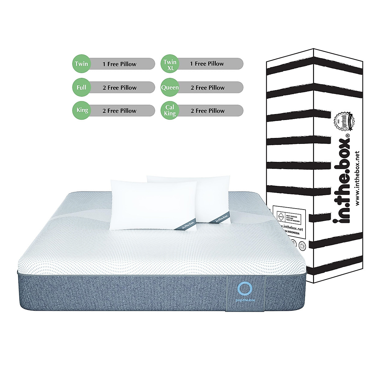 12 Inch Hybrid Full Mattress, Medium Firm with Memory Foam for Pressure Relieving & Individually Wrapped Springs for Motion Isolation, Affordable Bed Mattress in a Box, CertiPUR-US Certified-Full
