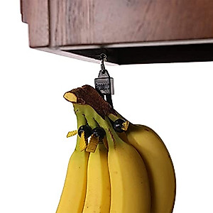 Banana Bungee Black Banana Holder Gadget, Made in USA; Holds Multiple Bunches or Single Bananas