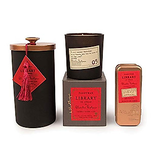 Paddywax Library Collection Charles Dickens 2-Wick Scented Travel Tin Candle, 3.5-Ounce, Tangerine, Junpier & Clove