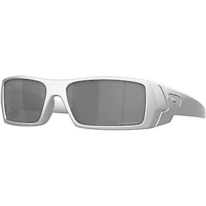 Oakley Men's Oo9014 Gascan Rectangular Sunglasses, X Silver/Prizm Black Polarized, 60 mm