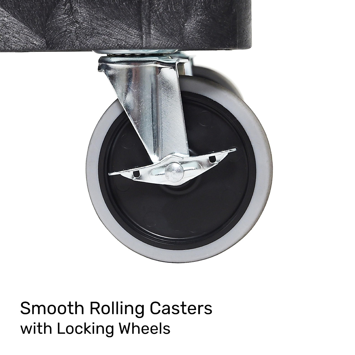 Stand Steady Original Tubstr Extra Large Utility Cart - Heavy Duty Tub Cart Holds up to 500 Pounds - 2 Shelf, Huge Rolling Cart - Great for Warehouse, Garage and More (45.5 x 24.5 / Black)