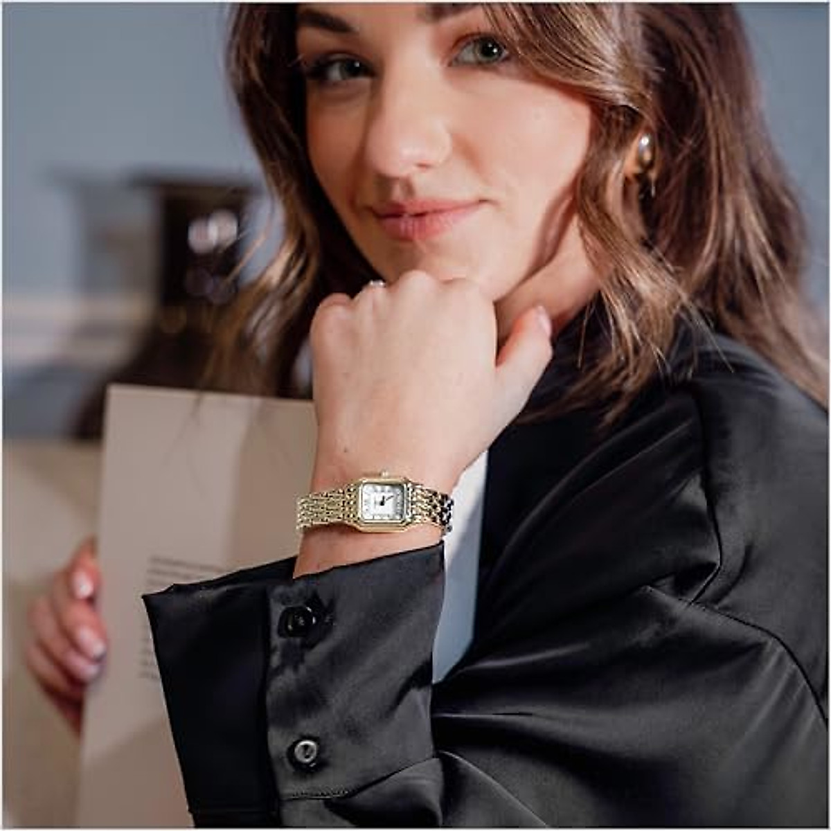 Sekonda Monica Ladies 20mm Quartz Watch in White with Roman Numerals, Analogue Display and Alloy Strap, Gold, Bracelet