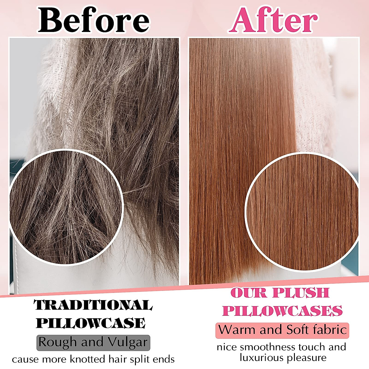 Newwiee 2 Pcs Neck Roll Pillow Cover 17x7 Inch Round Cervical Pillow Covers with Zipper Cylinder Neck Roll Pillowcase Soft Bolster Pillowcases for House Home Decor Cylindrical Cushion(White)