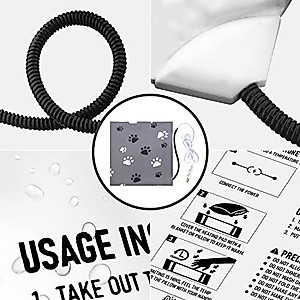 Rest-Eazzzy Pet Heating Pad Indoor, Dog Heating Pad Mat with Removable Cover, Waterproof Heated Dog Pad for Cat Dog, NO Timer and Temp Adjustment (Grey, 14" X 14")