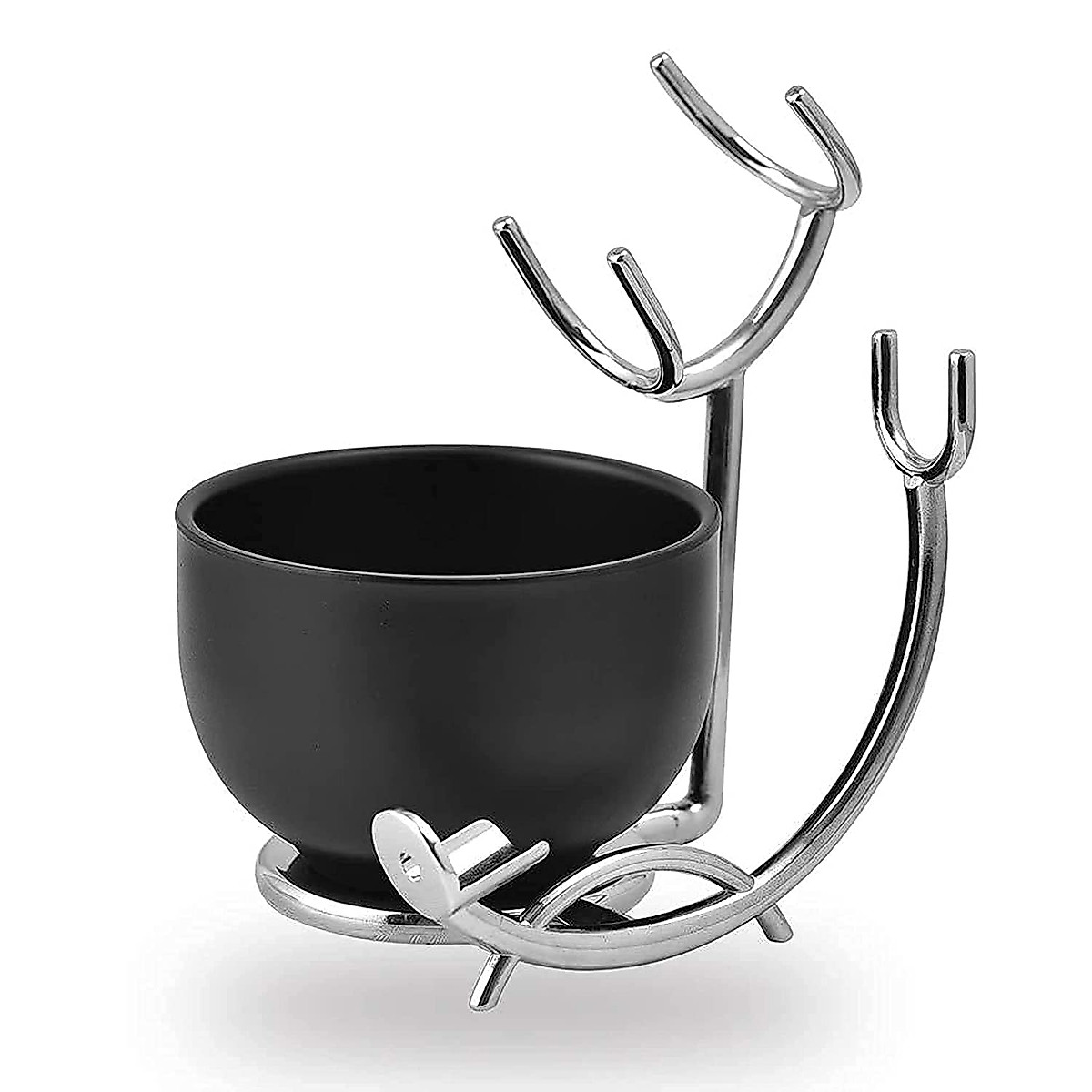 Grandslam Shaving Brush and Bowl Kit for Men, 3 in 1 Shaving Brush Set, Stainless Steel Shaving Bowl and Stand, Shaving Brush, Shaving Kit for Men