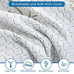 IULULU Twin Mattress, 6 Inch Memory Foam Mattress in a Box, Green Tea Gel Infused Mattresses with Breathable Bamboo Cover for Cool Sleep, Medium Firm Supportive, CertiPUR-US Certified