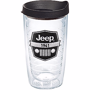 Tervis Jeep Made in USA Double Walled Insulated Tumbler Travel Cup Keeps Drinks Cold & Hot, 16oz, Logo