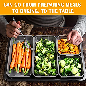 Silicone Sheet Pan Set, XOMOO 2023 puls size 4PCS Nonstick Silicone Dividers for Baking Trays, Baking Pan Dividers, Baking Cooking Accessories for Oven Dinner Prep, Dishwasher Safe Air Fryer Safe