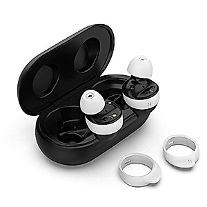 ALXCD Replacement Eartips Earhooks Kit for Galaxy Buds Headphone, S/M/L Size Included Silicone Earbud Tips & Hooks, Fit for Galaxy Buds SM-R170 Headphone 6+6 White