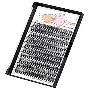 Dedila 8-22mm to Choose 20D/40D/60D/80D/100D Individual False Eyelashes Makeup Cluster Eyelashes Thickness 0.07mm D Curl Natural long Black Soft 3D Eye Lashes Extensions (20D-15mm)