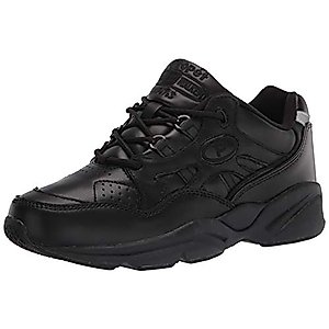 Propét Womens Stana Medical Service Shoe, Black, 12 X-Wide US