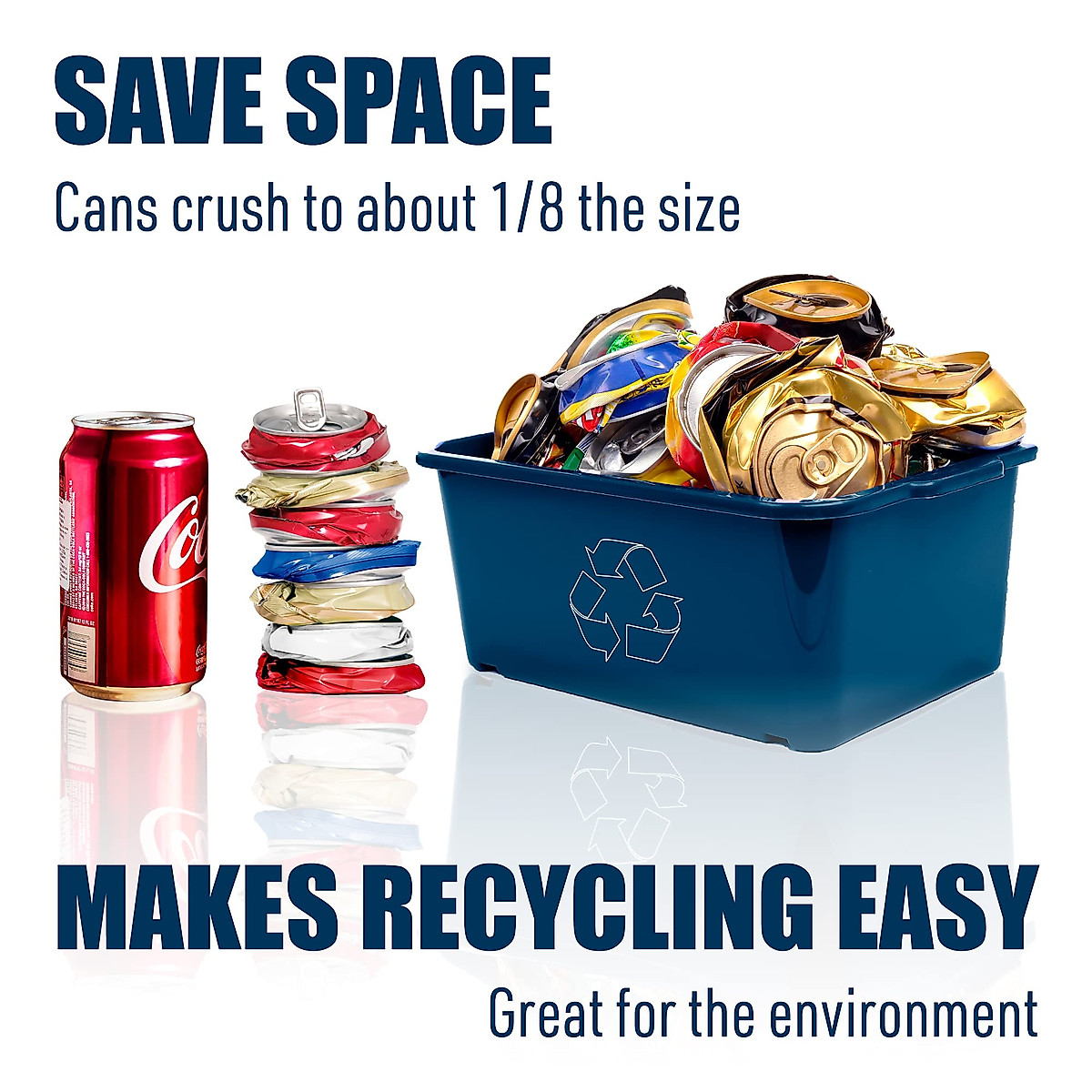 Mckay 16oz Metal Can Crusher, Heavy-Duty Wall-Mounted Smasher for Aluminum Seltzer, Soda, Beer Cans and Bottles for Recycling, Gadgets for Home (American Flag)