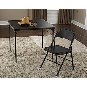 Cosco Black, Steel Folding Chair, 4 Pack