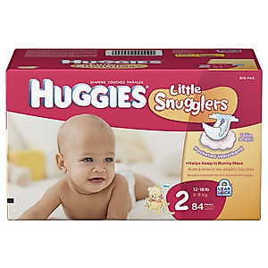 Huggies Little Snugglers Diapers, Size 2, 84 Count