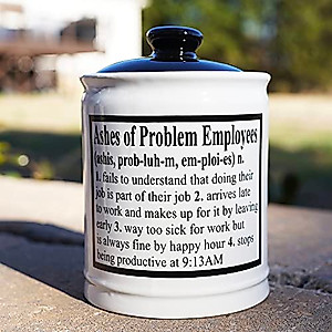 Cottage Creek Ashes of Problem Employees Piggy Bank, Funny Candy Jar, Boss Gifts
