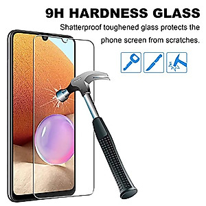 Coolpow 【3+3Pack】 Designed for Samsung Galaxy A32 5G Screen Protector Samsung A32 5G Screen Protector Tempered Glass Film, Anti-Scratch, Bubble Free