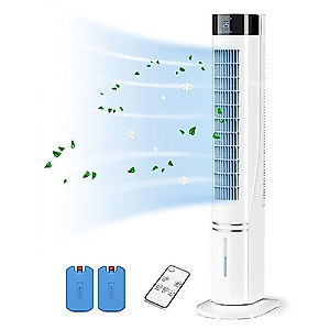 Paris Rhône Portable Air Conditioners 3-IN-1 Evaporative Air Cooler, 3 Speeds Air Conditioner Portable for 1 Room with Remote, 12H Timer, 60° Oscillation Swamp Cooler Fans for Bedroom