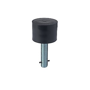 Rockwood 466 Molded Heavy Duty Door Stop, 2" Depth x 1-1/2" Height, Black Finish