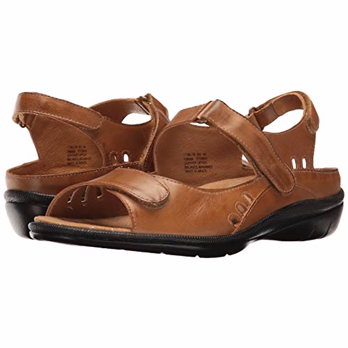 Drew Women's Tide Hook and Loop Sandal,Cognac Leather,US 11 WW
