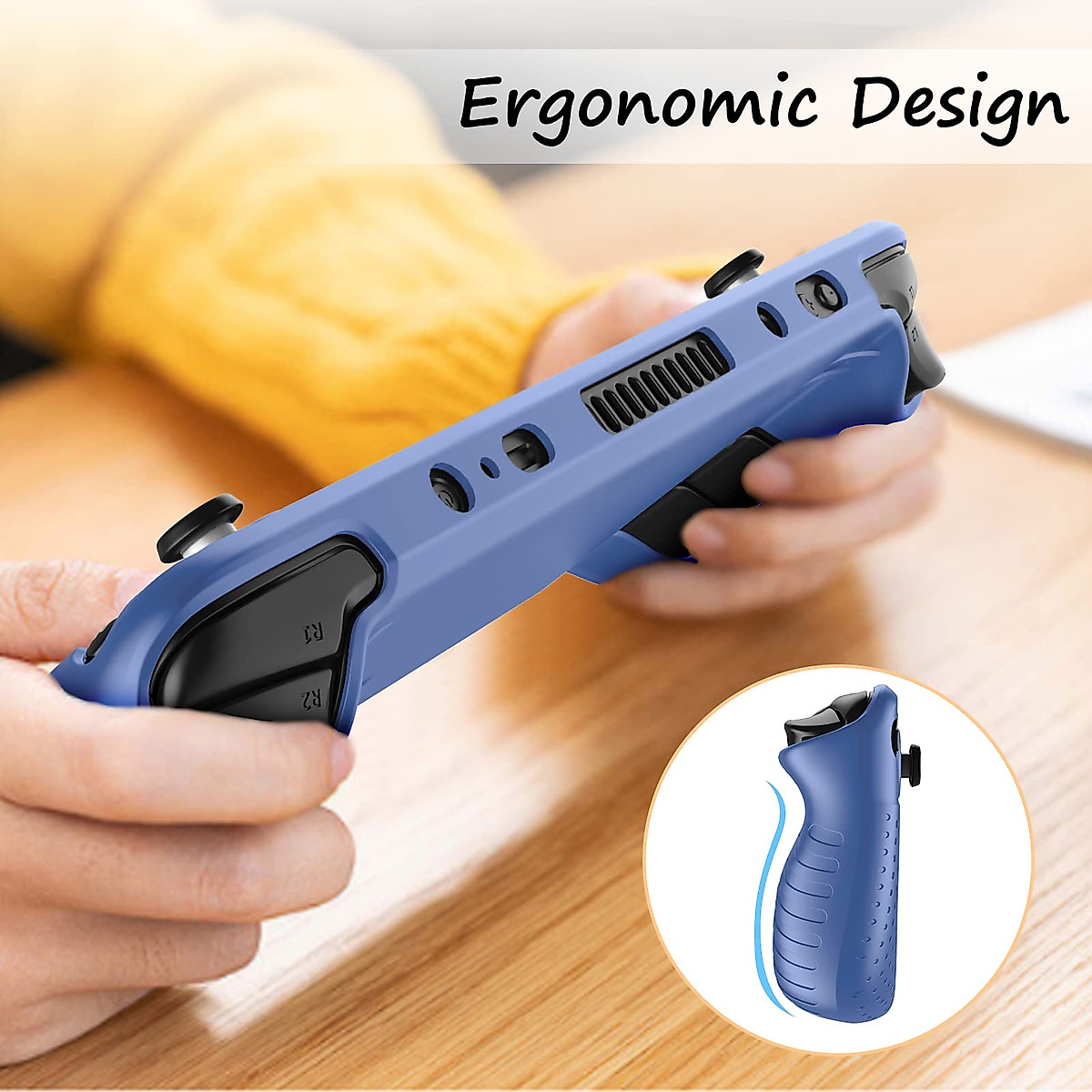 Fintie Silicone Case for Steam Deck - Soft [Anti-Slip] [Shockproof] Protective Cover, Drop Protection Case for Steam Deck (Navy)