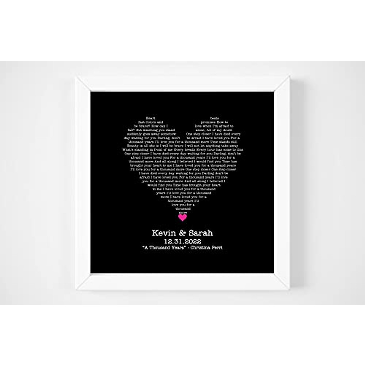 Any Song Framed Song Lyrics Special Song Anniversary Song First Dance Wedding Gift Valentine Gift
