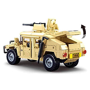 Octopbrik Military Vehicle Building Toy for Age 6 7 8 9 10 11 12+, Battle Brick, Compatible with Major Brand, Army Series Building Block with 2 Soldiers Figures (265 Pieces)