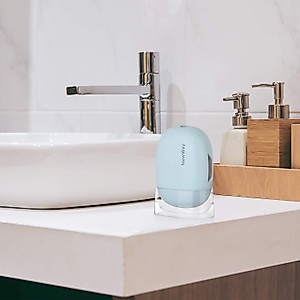 NewWay Mini Toothbrush Sterilizer Cover Rechargeable Travel Toothbrush Case with Holder for Houshold and Traving or Business Trip Blue