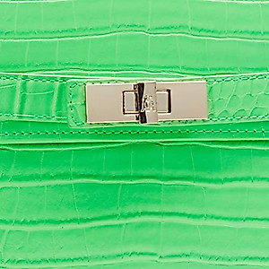 Steve Madden Steve Mdden DIGNIFY Croco Top Handle Bag, Lime