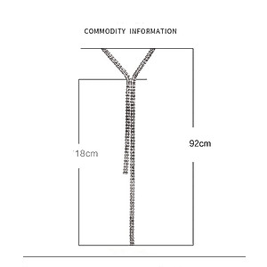 Sither Silver Crystal Necklace for Women Long Sweater Chain Statement Necklace for Wedding Jewelry for Dressy Winter Evening Party