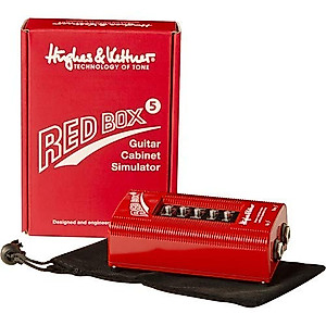Hughes & Kettner Red Box 5 Guitar Cabinet Simulator with 6" Patch Cable R Angle (2-Pieces) Bundle