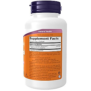 NOW Supplements, Ubiquinol 100 mg, High Bioavailability (the Active Form of CoQ10), 120 Softgels