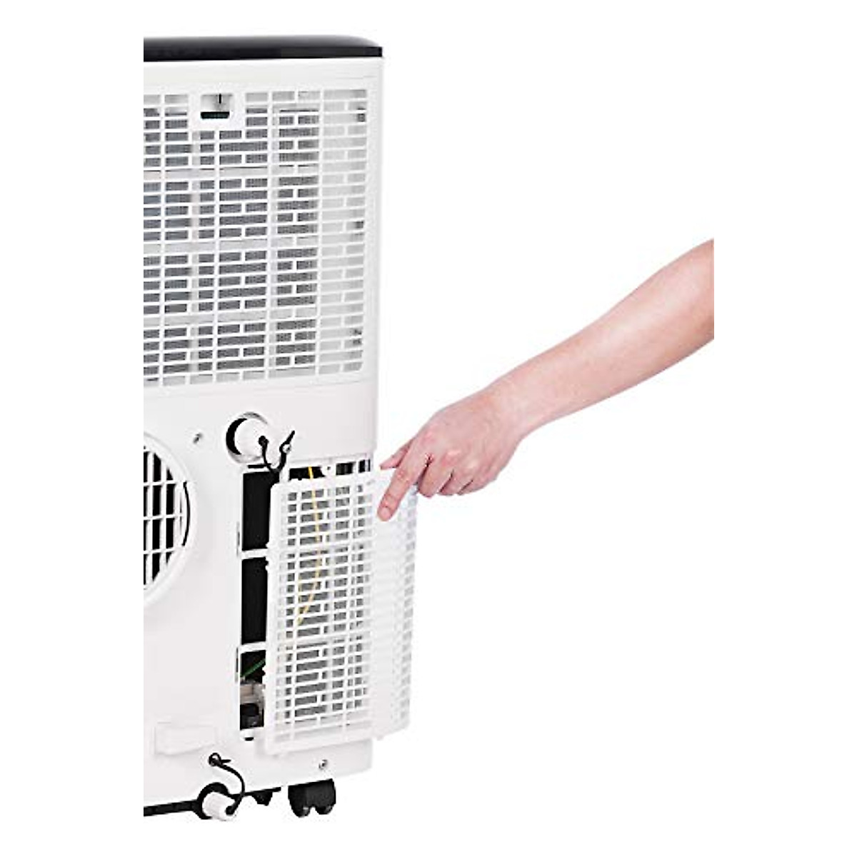 Honeywell Compact Portable Air Conditioner w/Dehumidifier & Fan Cools Rooms Up to 350 Sq.Ft. w/Drain Pan & Insulation Tape (HF08CESWK)