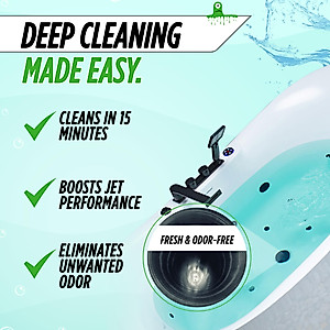 Oh Yuk Jetted Tub Cleaner for Jet Tubs, Bathtubs, Whirlpools, The Most Effective Jetted Tub Cleaner, Septic Safe, 4 Cleanings per Bottle - 16 Ounces