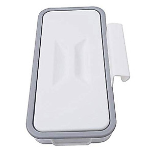 LARATH Plastic Hanging Trash Bag Holder Small Cabinet Kitchen Cupboard Door Garbage Storage Rack Can with Lid,1 Pcs