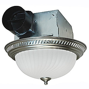 Air King DRLC702 Round Bath Fan with Light, Nickel