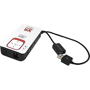 XSories X-Project, Portable LED Pocket Projector + Media Player, Micro SD Card input, USB connectivity, 4GB Memory, Onboard Speaker