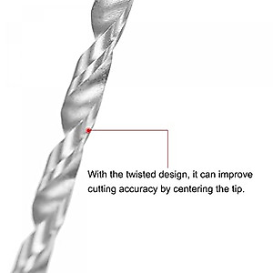 uxcell 10 Pcs 2.55mm HSS(High Speed Steel) W6542 Micro Drill Bits, Fully Ground Jobber 56mm Length Drill Bit for Mild Steel Copper Aluminum