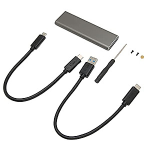 NVMe Enclosure, Plug and Play TypeC Interface Aluminum Alloy USB C 3.1 Gen2 NVMe SSD Computer Data Case for PC