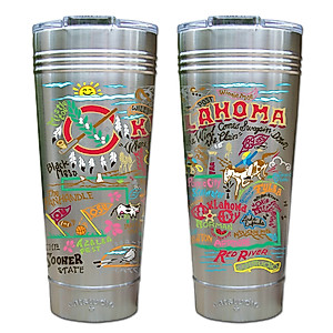 Catstudio Oklahoma Thermal Tumbler | Triple Wall Insulation With Non Slip Bottom | Great Travel Cup for Water, Coffee, Tea, or Smoothies