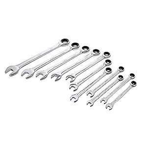 ABN Combo Ratchet Wrench Set SAE and Metric Sizes - 22 Pc Ratcheting Wrench Set with Travel Pouch