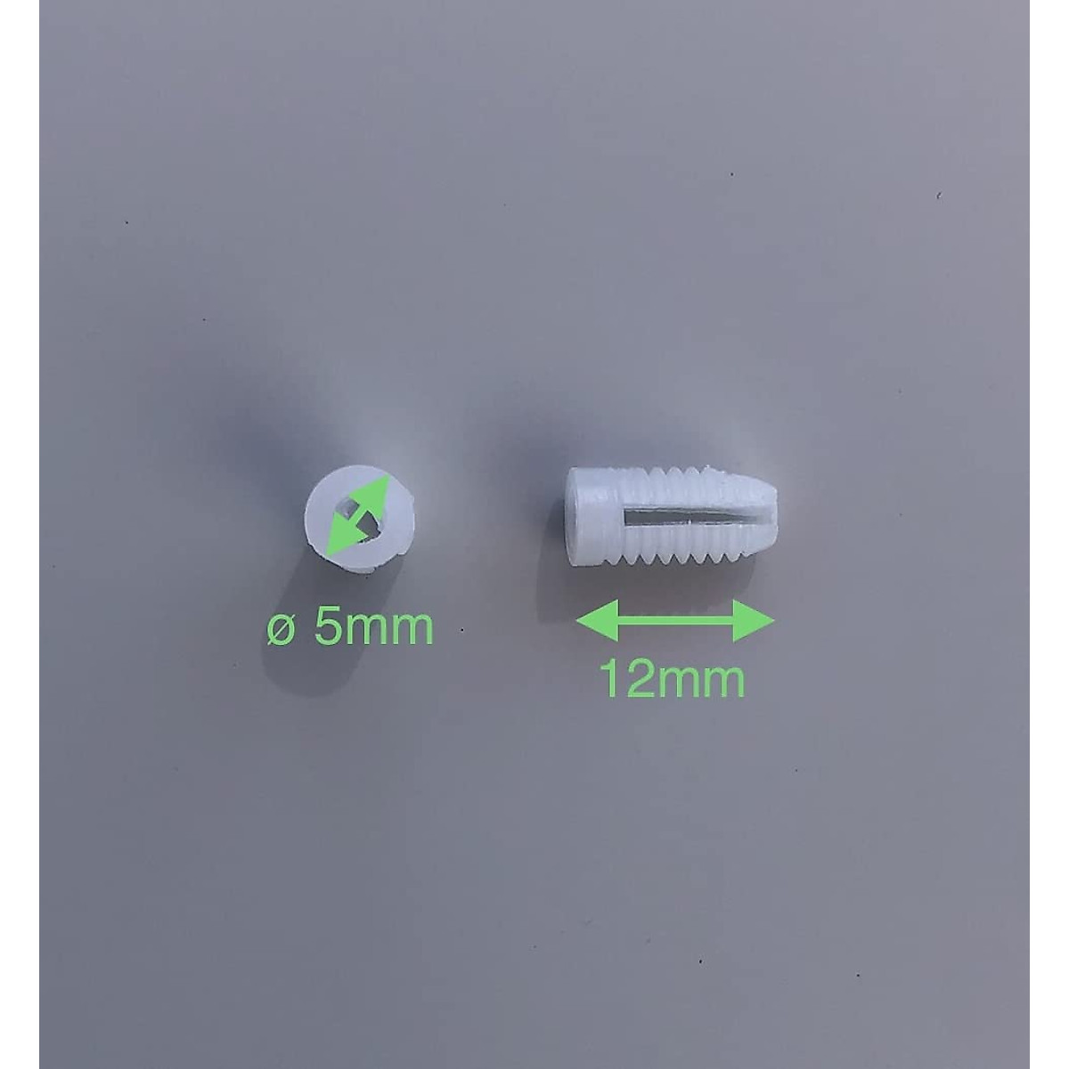 NELI Expansion Sleeve, Diameter 5 mm, Expansion Dowels, Plastic Dowels, Dowels, Pack of 50 (ø 5 mm, Length: 12 mm)