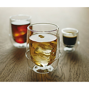 Double-Walled Kinto KRONOS Wine Glass - Maintains Temperature - Prevents Condensation - Set of 2-250 ml (8.45 fl. oz.) each