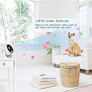 Tredy Air Circulator Fan,Small Quiet TurboForce Desk Fans with Base-Mounted Controls,3 Speed Cooling Fan,Floor Fan for Whole Room Home Bedroom Office-8 Inches