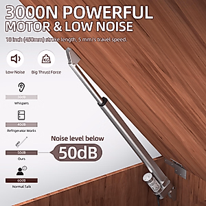 RVMARINEPAT 3000N High Speed Actuator, 5mm/s 18 Inch Stroke, 660lbs Heavy Duty Electric Actuator 12V Waterproof Linear Motion Actuator 12V with Controller