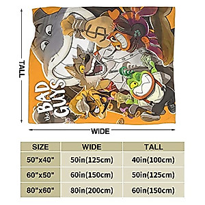 BADUDGUYSR Anime Movie Blanket Flannel Fleece Throw Blankets for Sofa Bed Couch Bedroom Decor 50 in X 40 in Black2 50 inch x40 inch